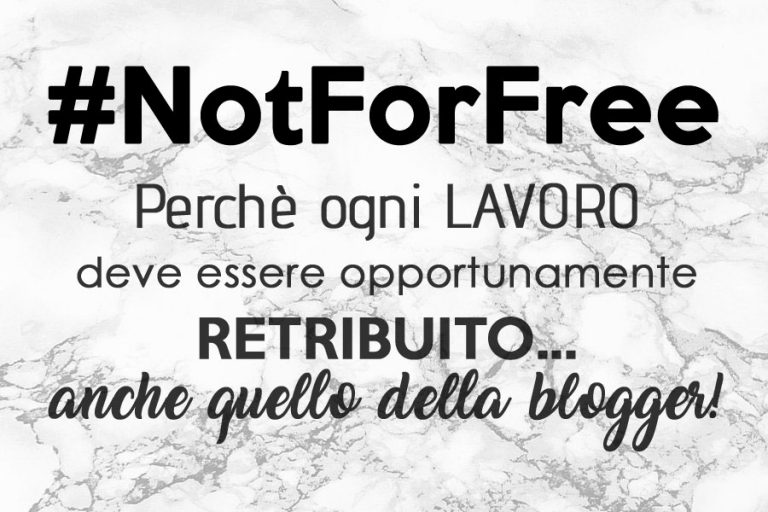 NOT FOR FREE | Io non lavoro gratis e tu? - PolvereDiStelle MakeUp